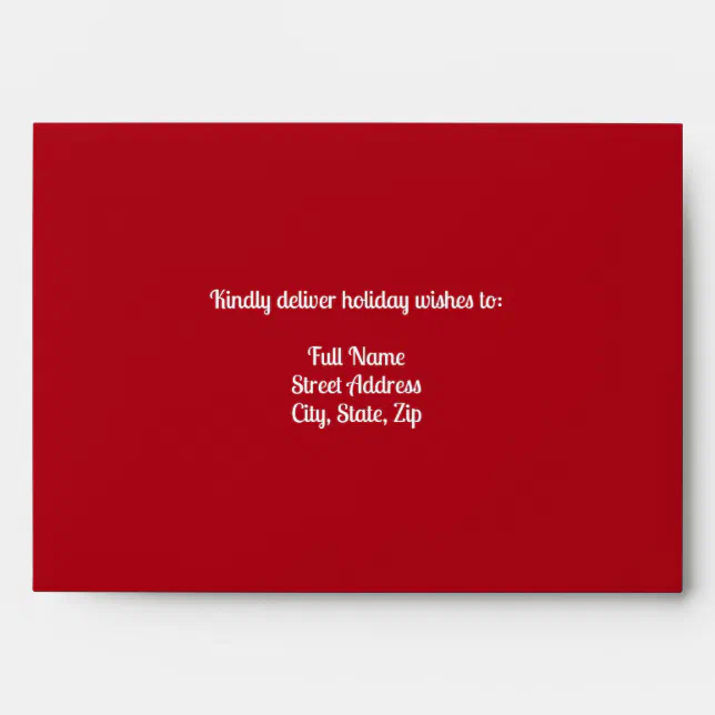 Customizable Scarlet Red Christmas Envelope | Zazzle