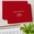 Customizable Scarlet Red Christmas Envelope | Zazzle