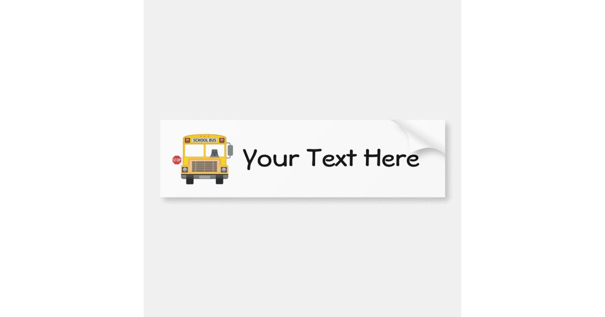 Customizable School Bus Bumper Sticker | Zazzle