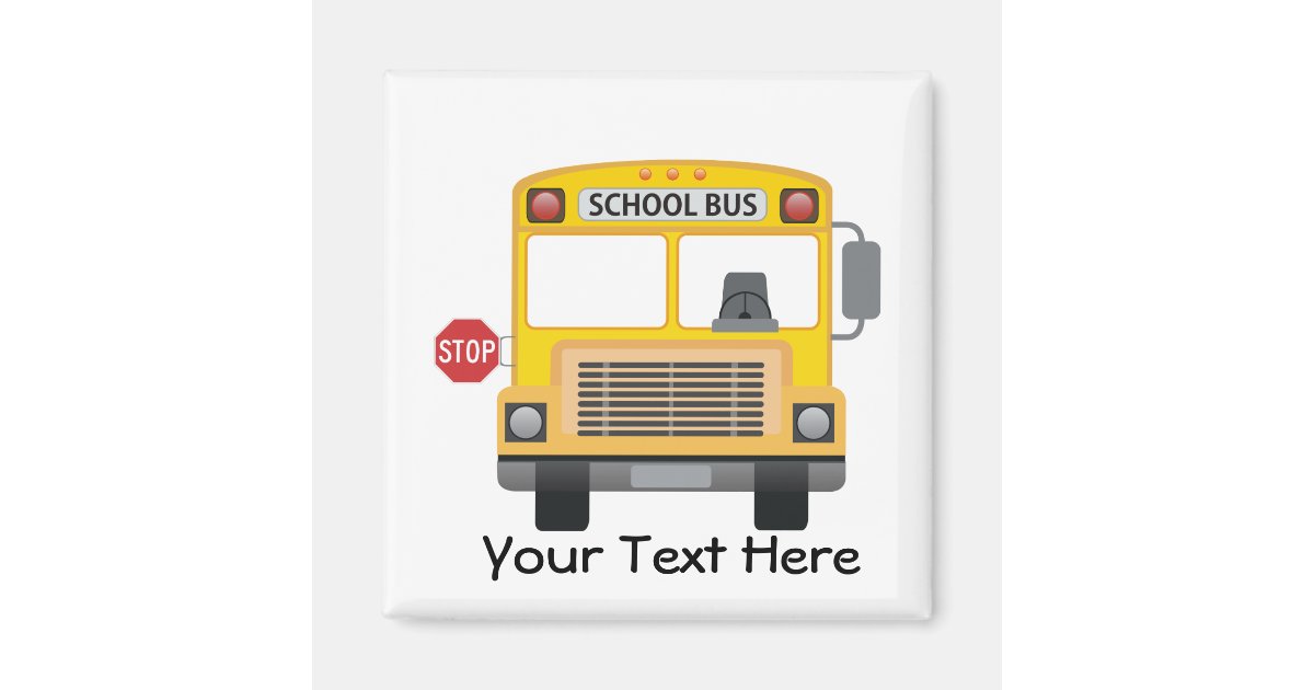 Customizable School Bus Magnet | Zazzle