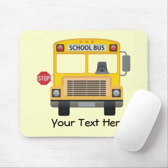 Customizable School Bus Mouse Pad | Zazzle
