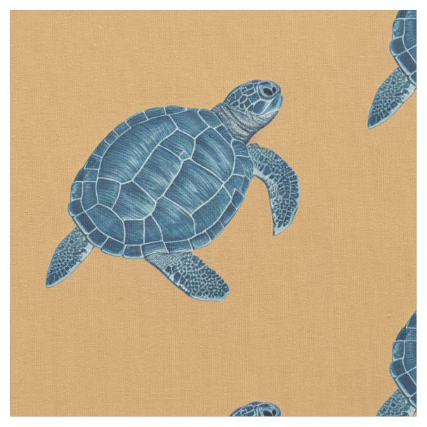 Sea Turtle Fabric | Zazzle
