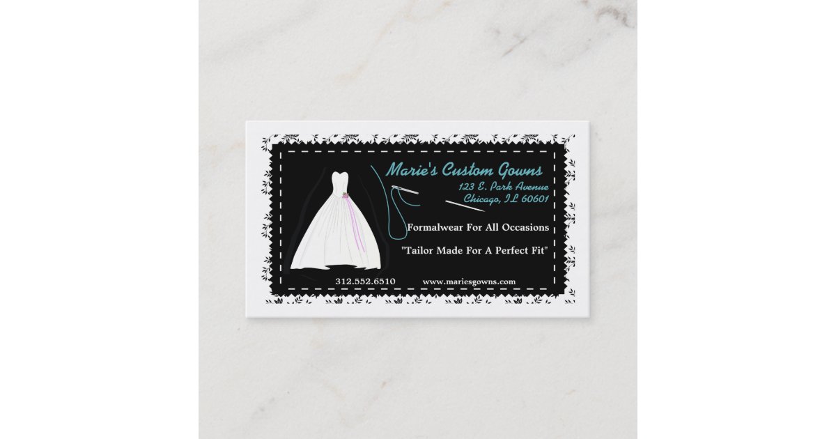 Customizable Seamstress/Boutique Business Card | Zazzle
