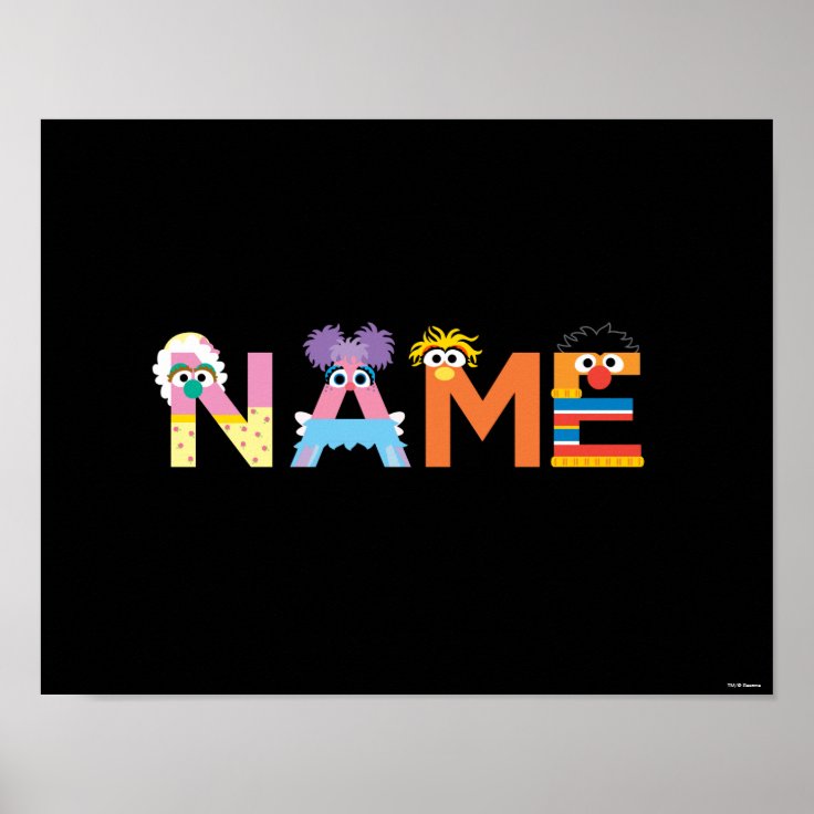 Customizable Sesame Street Alphabet Poster | Zazzle