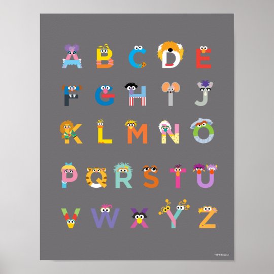 Customizable Sesame Street Alphabet Poster | Zazzle.com