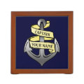 Customizable Ship Captain Your Name Anchor Desk Organizer | Zazzle