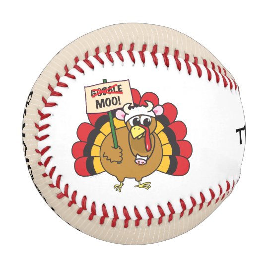 Customizable Silly Thanksgiving Turkey Baseball | Zazzle.com