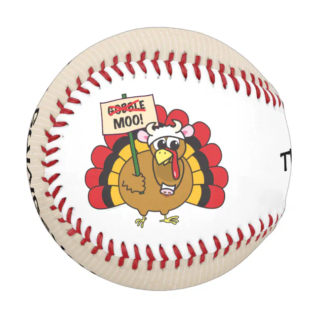 Customizable Silly Thanksgiving Turkey Baseball | Zazzle