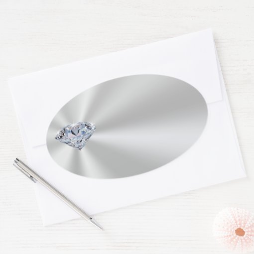 Customizable Silver Colored Diamond Stickers | Zazzle