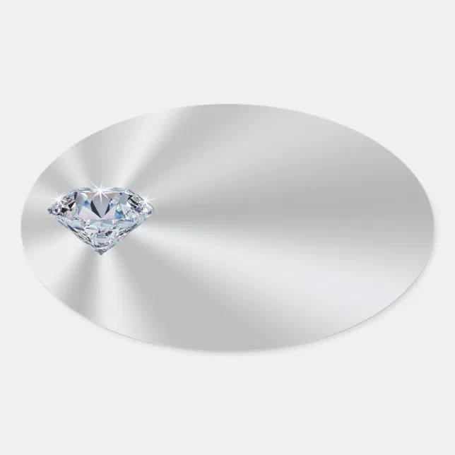 Customizable Silver Colored Diamond Stickers | Zazzle