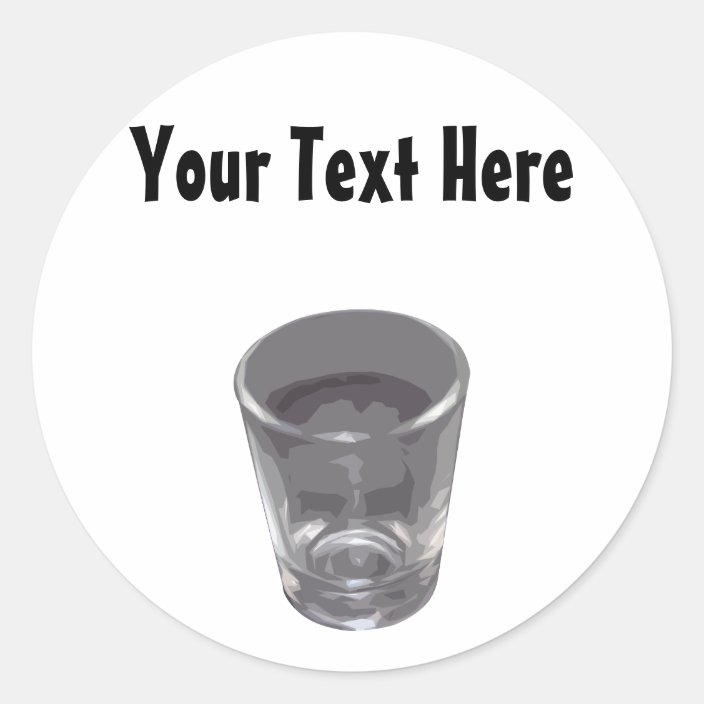 Customizable Silver Shot Glass Sticker | Zazzle.com