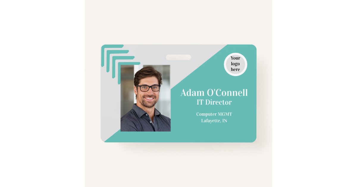 Customizable Simple Design Business ID Badge | Zazzle