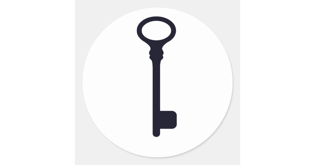 Customizable Skeleton Key Sticker | Zazzle