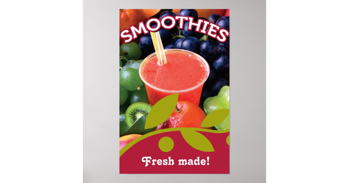 Customizable Smoothie Poster Design | Zazzle