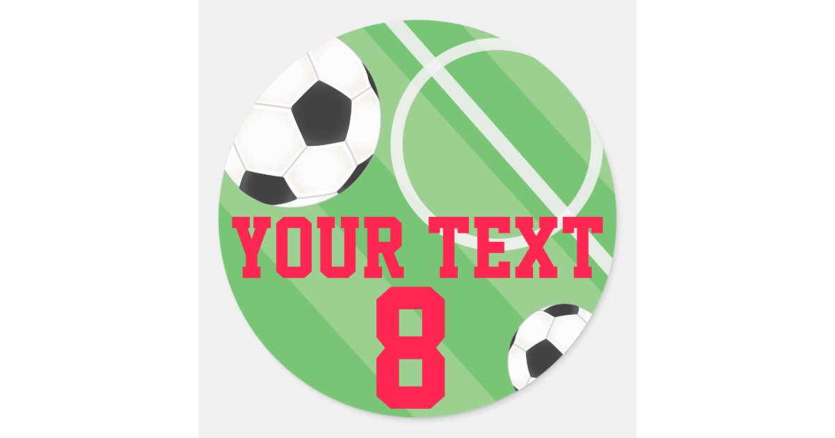 Customizable Soccer Ball Classic Round Sticker | Zazzle.com