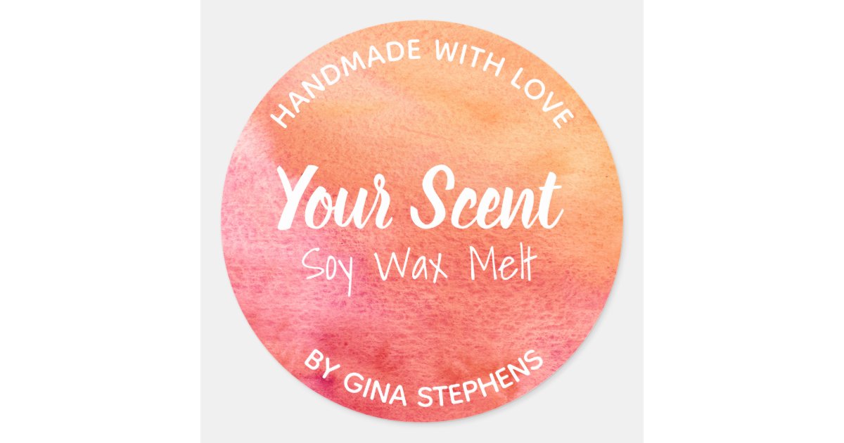 Customizable Soy Wax Melt Classic Round Sticker | Zazzle
