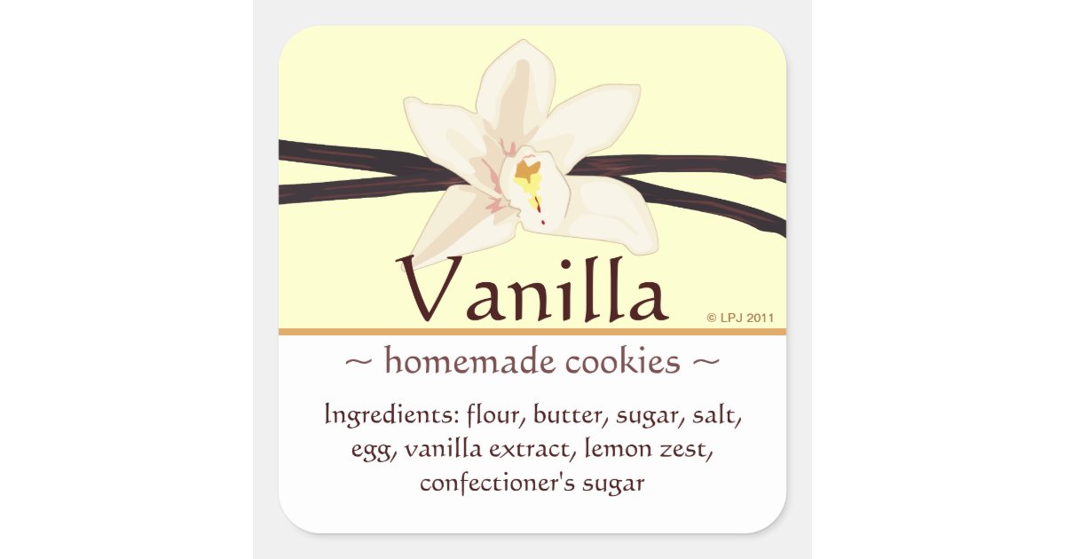 Customizable Square Vanilla Stickers | Zazzle