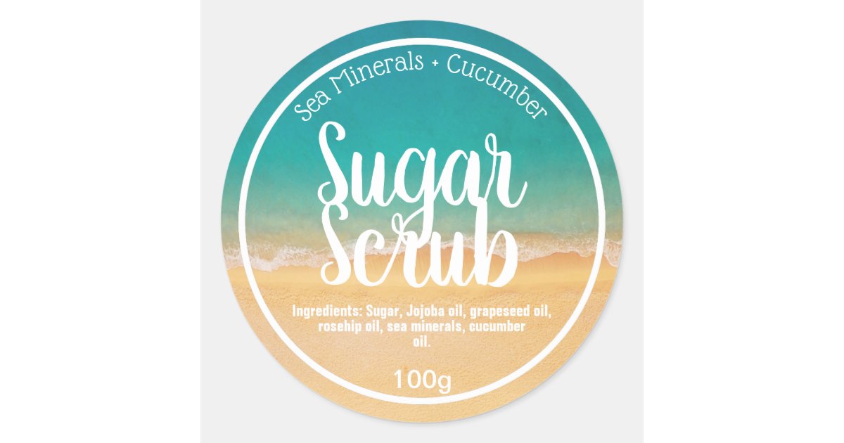 Customizable Sugar Scrub Label | Zazzle