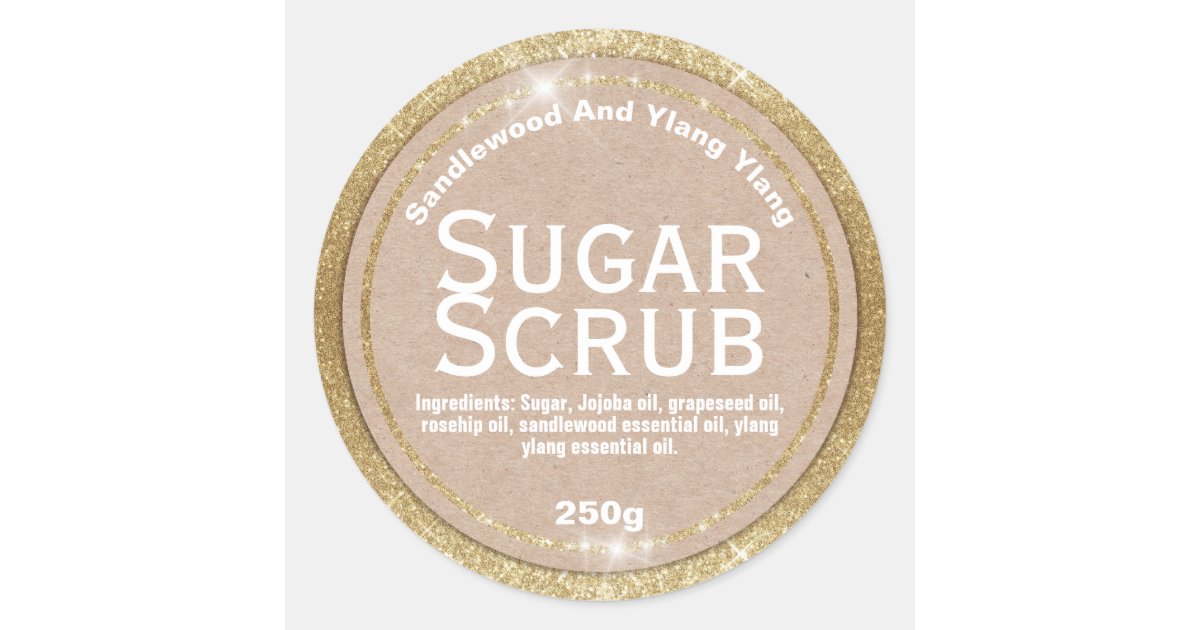 Customizable Sugar Scrub Label | Zazzle