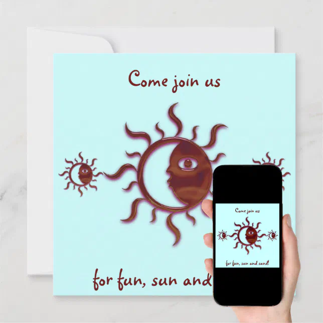Customizable Sun and Moon Invitations | Zazzle