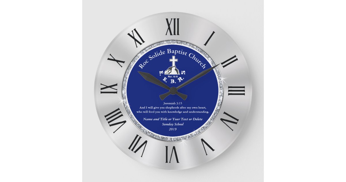 Customizable Sunday School Teacher Gift Ideas Large Clock | Zazzle