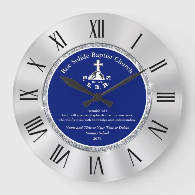 Customizable Sunday School Teacher Gift Ideas Large Clock | Zazzle
