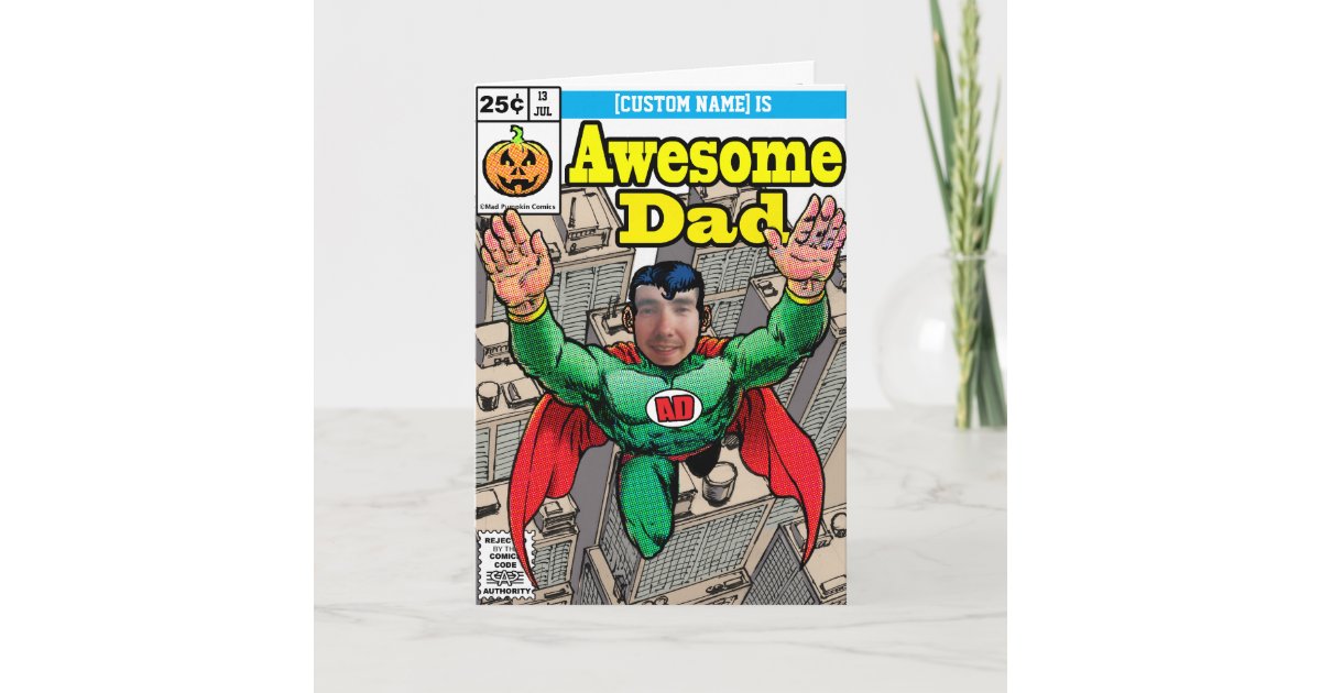 Customizable Superhero Comic Birthday Card | Zazzle