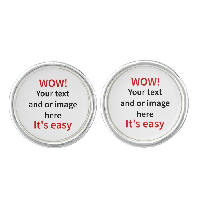 Customizable Template Make Your Own Cufflinks | Zazzle.com