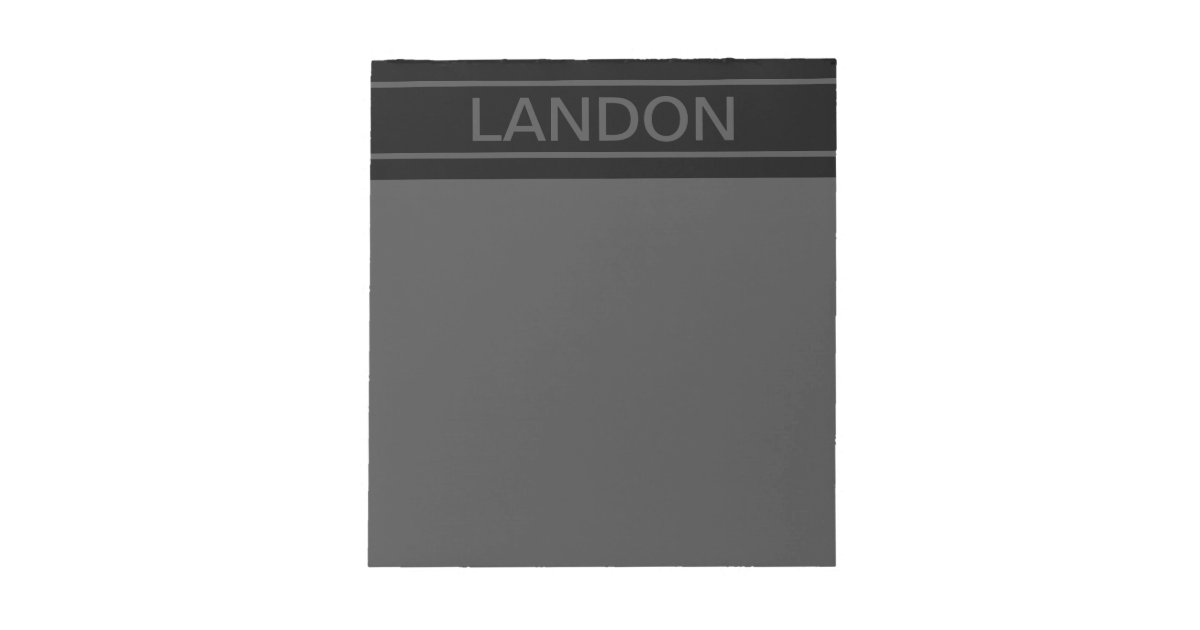 Customizable Text | Bold Modern Black & Dark Gray Notepad | Zazzle Customizable Text | Bold Modern Black & Dark Gray Notepad | Zazzle