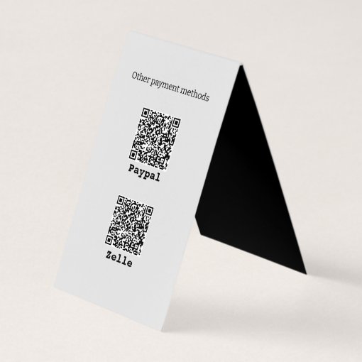 Customizable Three QR code Two Sided Folded Business Card | Zazzle