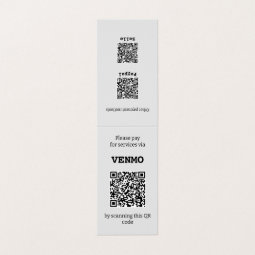 Customizable Three QR code Two Sided Folded Business Card | Zazzle