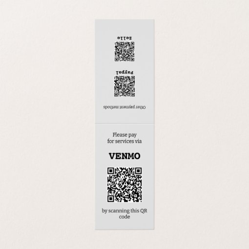 Customizable Three QR code Two Sided Folded Business Card | Zazzle