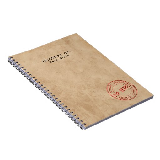 Customizable Top Secret Notebook - Add Your Name | Zazzle