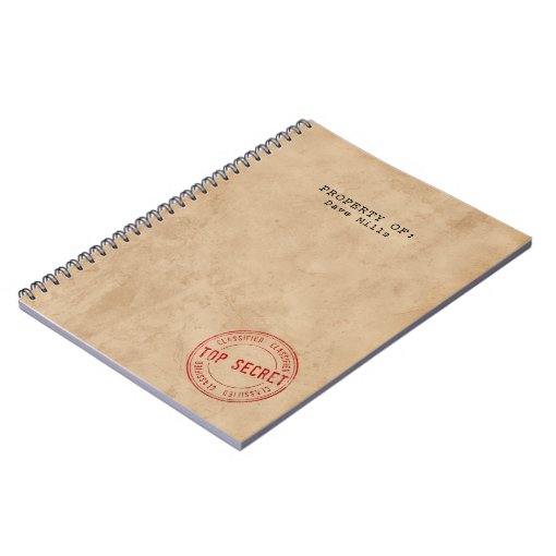 Customizable Top Secret Notebook - Add Your Name | Zazzle