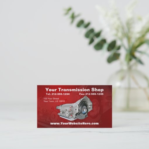 CUSTOMIZABLE Transmission Repair Business Card | Zazzle