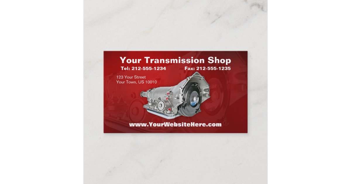 CUSTOMIZABLE Transmission Repair Business Card | Zazzle