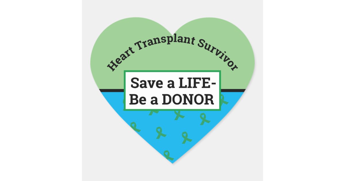 Customizable Transplant Organ Donation Heart Sticker | Zazzle