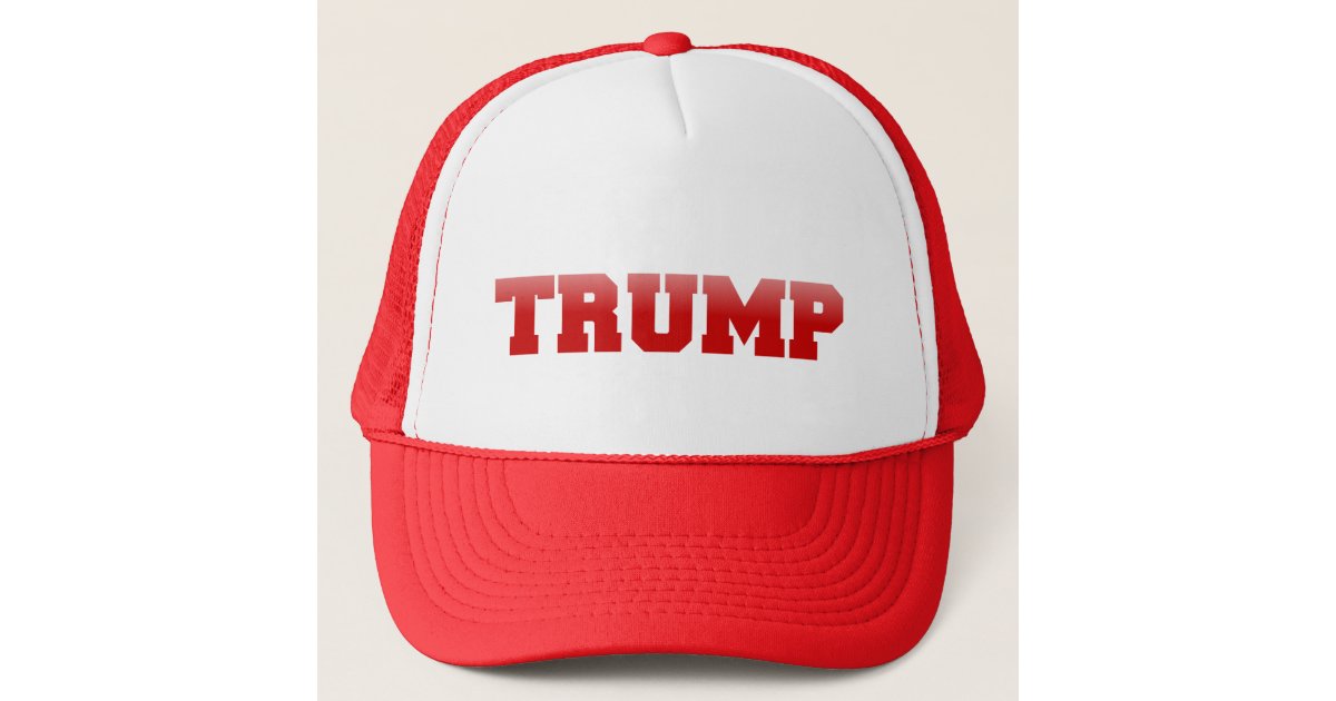 Customizable Trump Hats (red text) | Zazzle