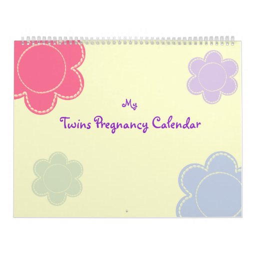 Customizable Twins pregnancy calendar | Zazzle