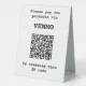 Customizable Two Sided Three QR code Table Tent Sign | Zazzle