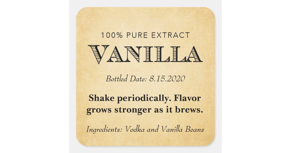 Customizable Vanilla Extract Label VE005_04rdcust | Zazzle