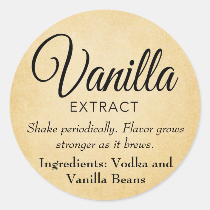 Customizable Vanilla Extract Label VE025_03rd | Zazzle.com