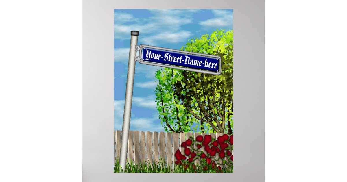 Customizable vintage German street sign - | Zazzle