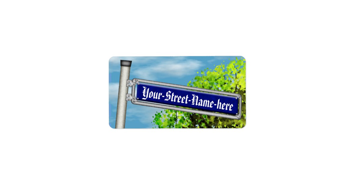 Customizable vintage German street sign - Label | Zazzle