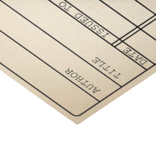 Customizable Vintage Library Book Card Tissue Wrap Tissue Paper | Zazzle