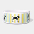 Customizable Vintage Toy Dogs on Stripes Pet Bowl | Zazzle