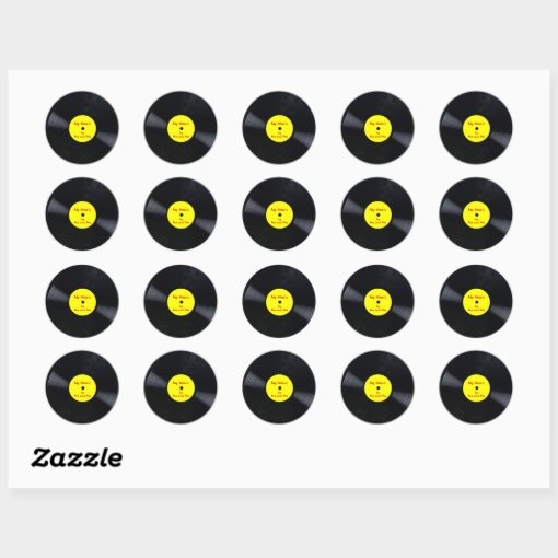 Customizable Vinyl Record Stickers | Zazzle