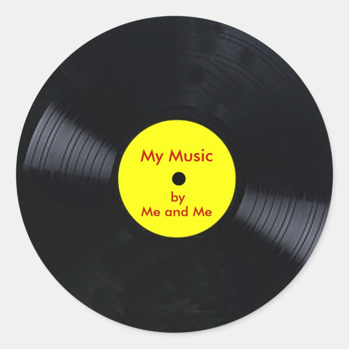 Customizable Vinyl Record Stickers | Zazzle.com