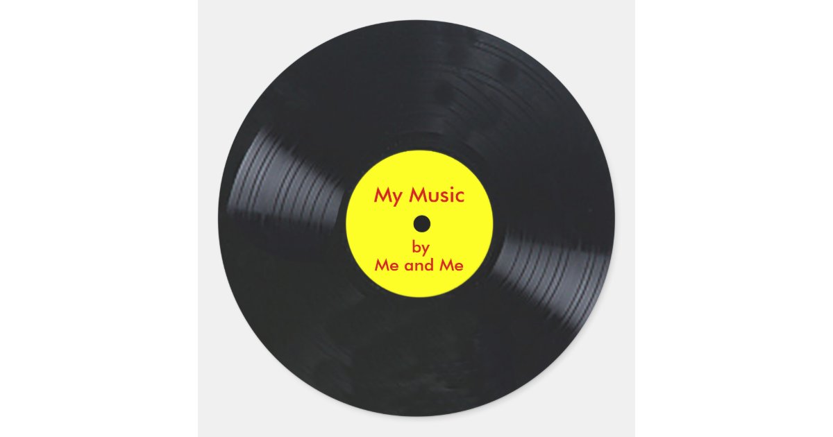 Customizable Vinyl Record Stickers | Zazzle