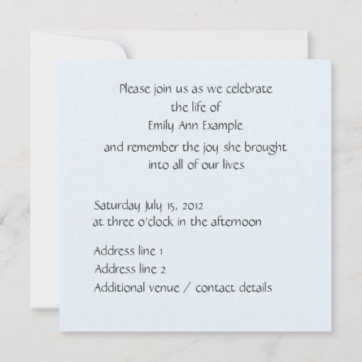 Customizable Wake / Memorial -- Rainbow Poem Invitation | Zazzle